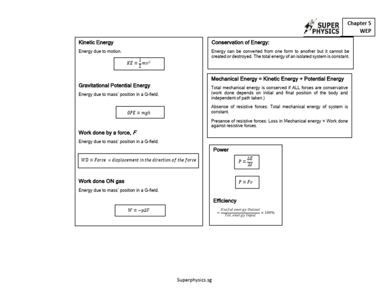 Chapter 5-Work Energy and Power | Download Free PDF | Force | Potential Energy