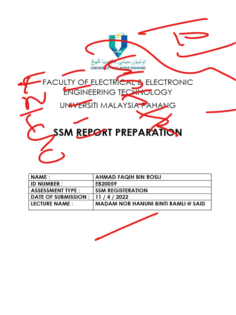 Contoh Report SSM | PDF | Identity Document | Computing