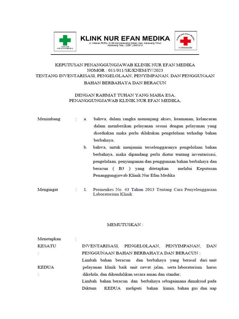 TKK 1.3 Ep 5 SK Limbah B.3 | PDF