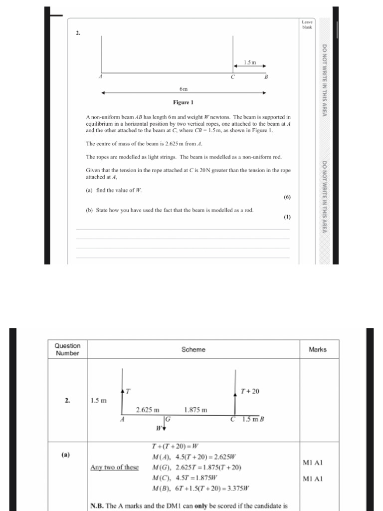 Edexcel IAL Mechanics Assumption Qs | PDF