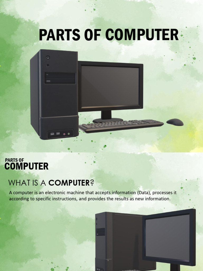 Parts of Computer | PDF | Computer Hardware | Computer Monitor