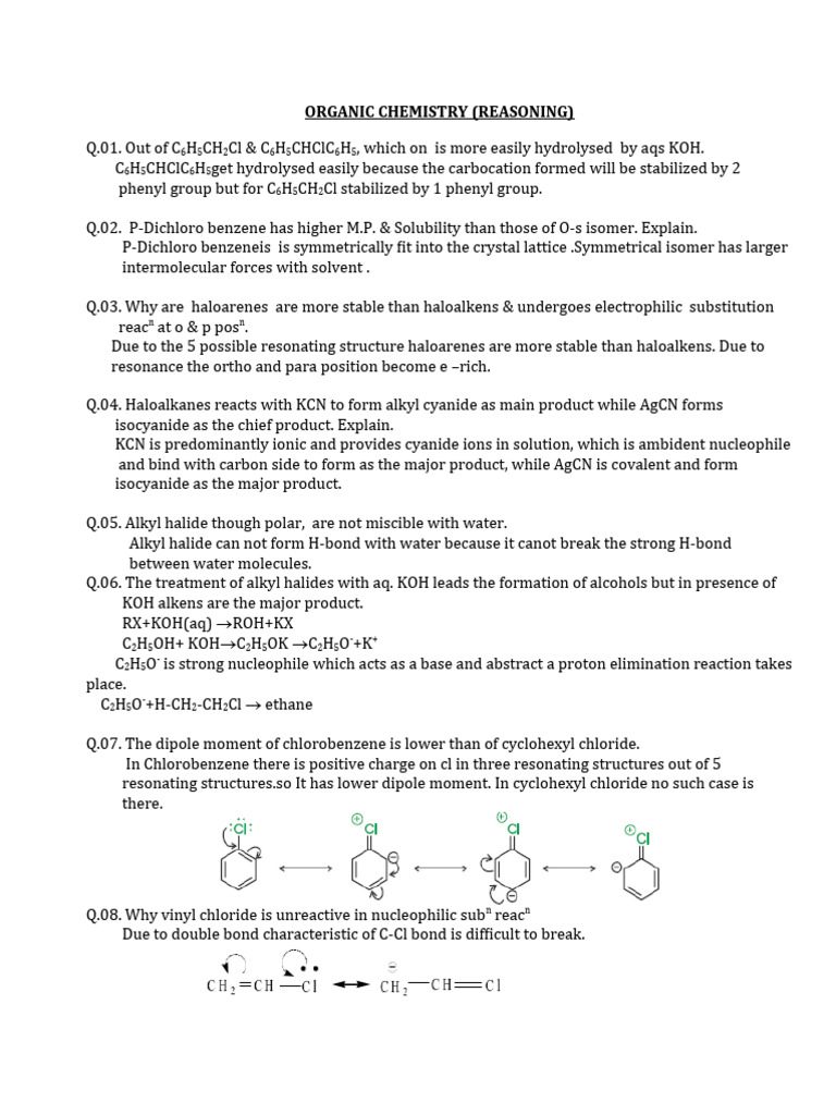 Chemistry Question | PDF | Amine | Aldehyde