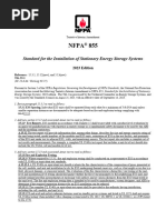 NFPA 855: 2026 Energy Storage Safety Standards | PDF | Fires | Fire Safety