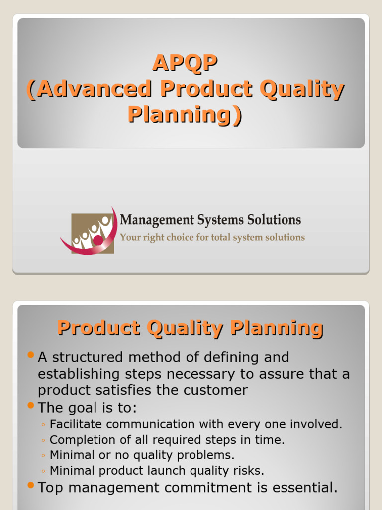 APQP-Training Material | PDF | Reliability Engineering | Packaging And Labeling