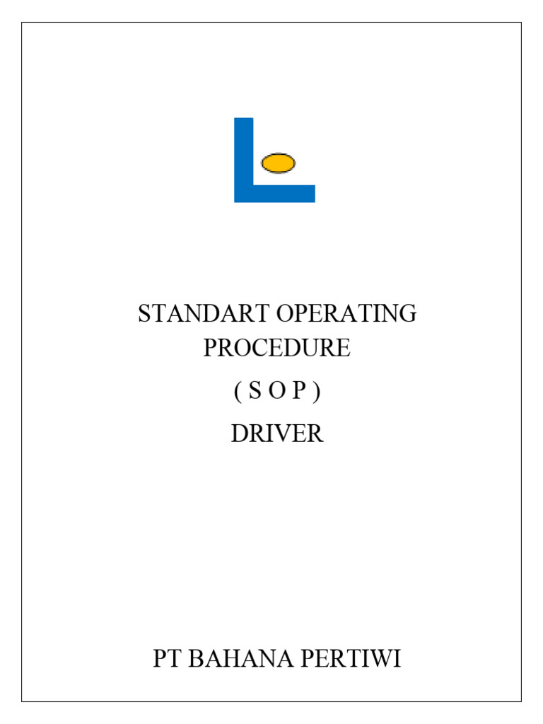 SOP Driver | PDF