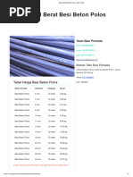 Tabel Berat Dan Ukuran Bondek | PDF