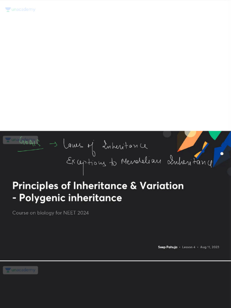 Principles of Inheritance Variation Polygenic Inheritance With Anno | PDF