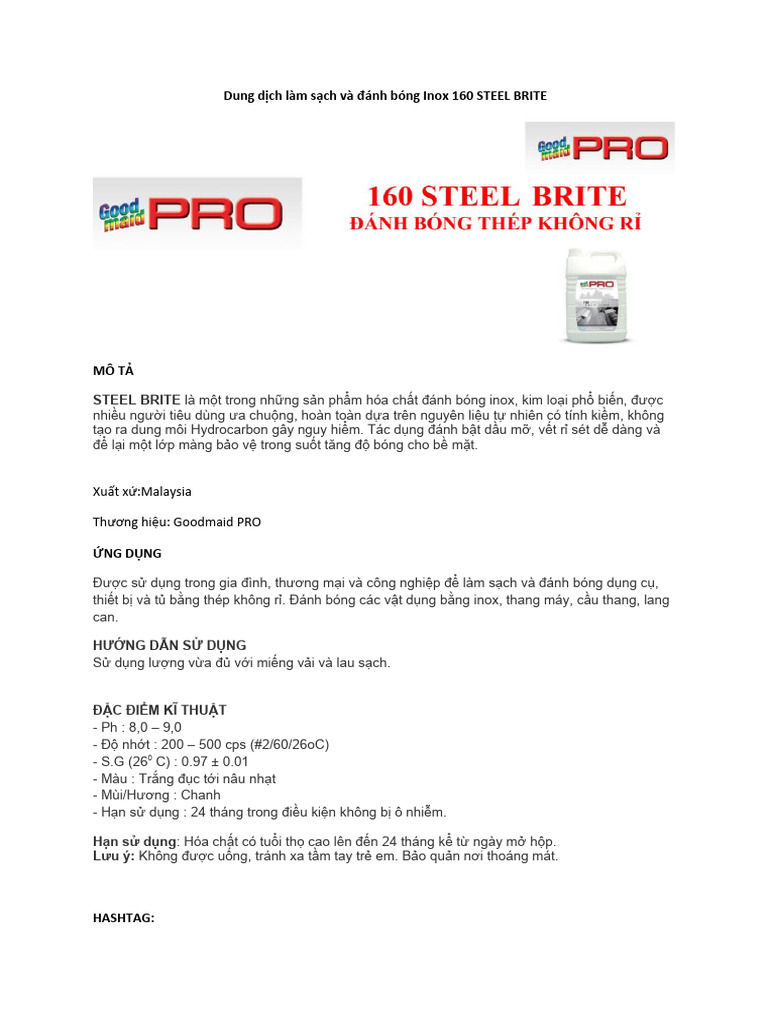 160 Steel Brite | PDF