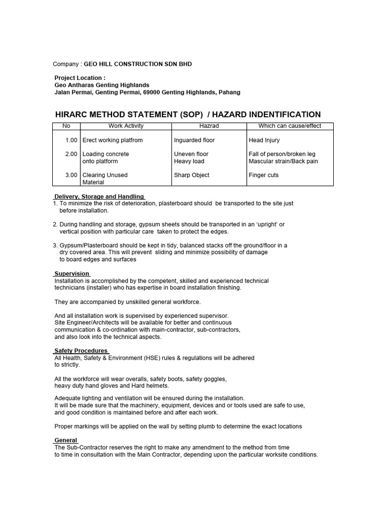 Hirarc Method State-Plaster Ceiling | PDF