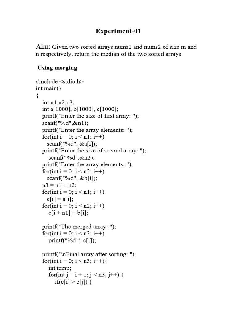 Experiment 01 | PDF | Analysis | Models Of Computation