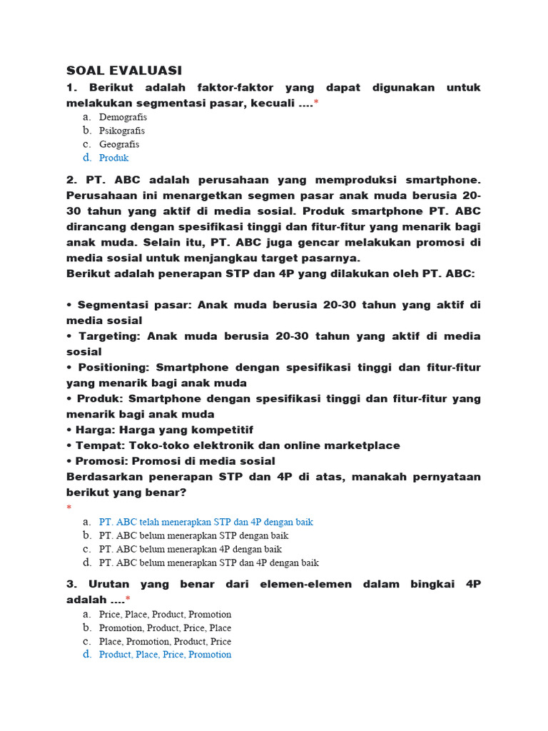 Contoh Positioning dalam STP Pemasaran | PDF