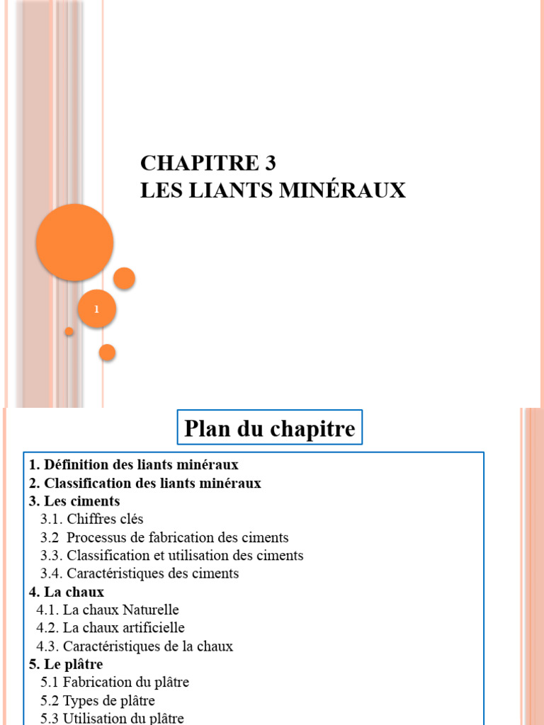 Classification des Liants Minéraux | PDF | Ciment | Chaux