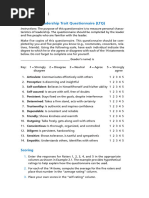 Northouse Leadership Questionnaire CH 2 | PDF | Leadership | Empathy