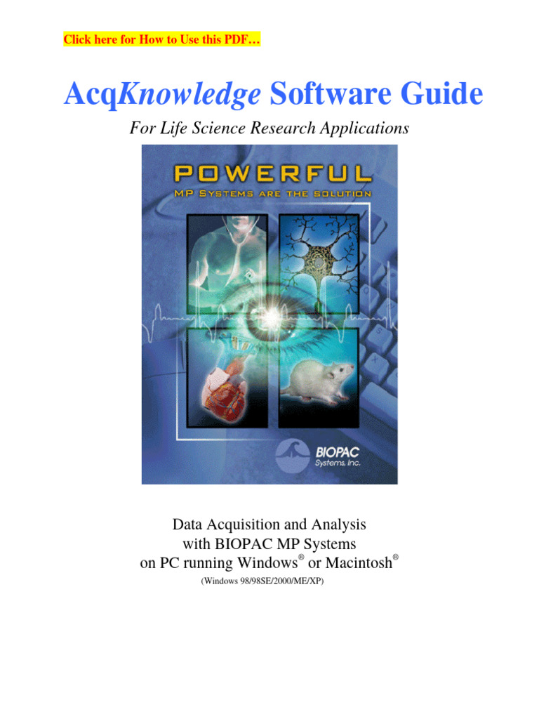 AcqKnowledge Software Guide | Download Free PDF | Mac Os | Sampling (Signal Processing)