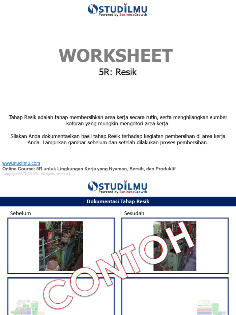 Worksheet: 5R: Resik | PDF