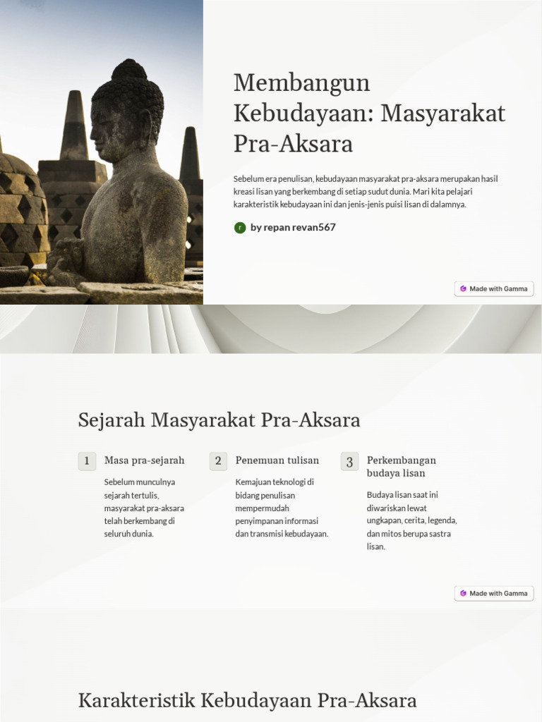 Membangun Kebudayaan Masyarakat Pra Aksara | PDF