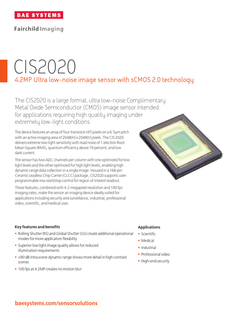 20-F67-07 CIS2020 Data+sheet W | PDF | Computer Engineering | Electronic Engineering