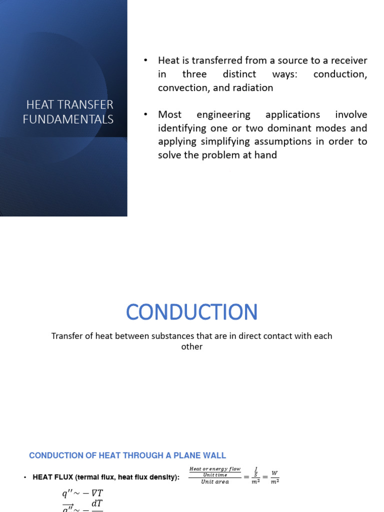 2 Slide Deck DST Heat Transfer Fundamentals 2023 PAO II | PDF | Thermal Conduction | Heat Transfer