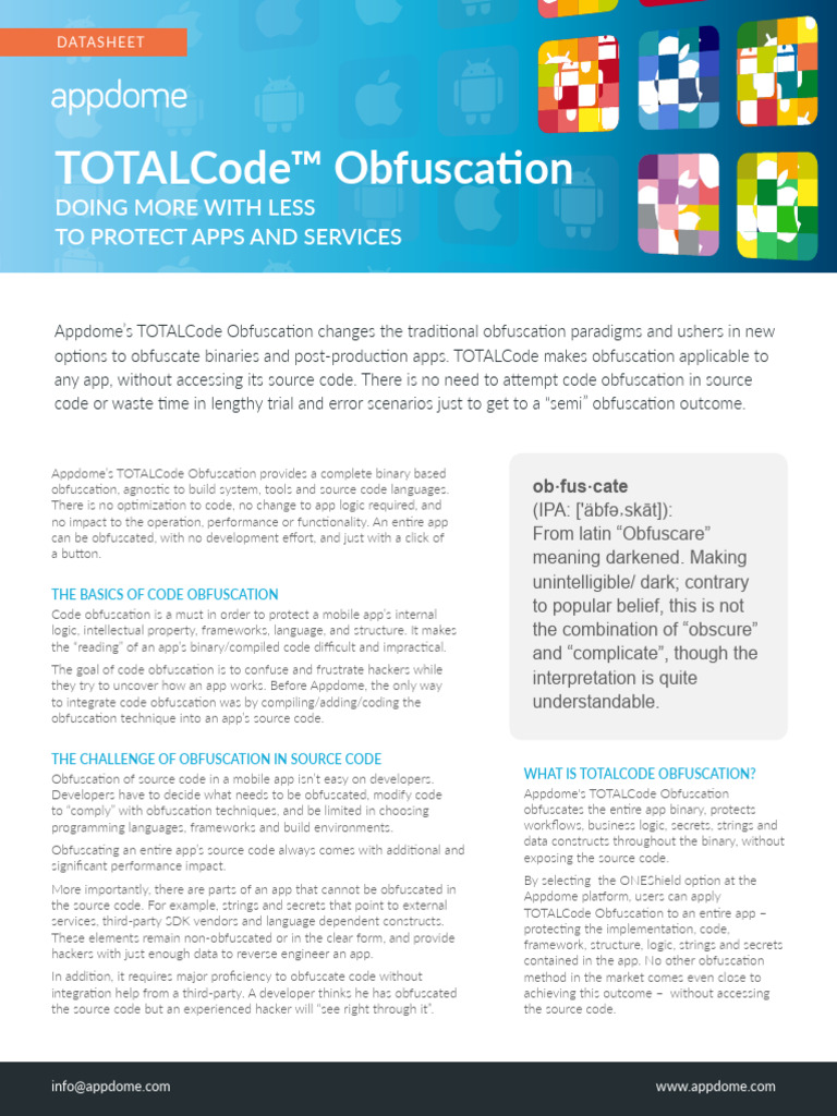 Obfuscation | Download Free PDF | Software Development Kit | Source Code