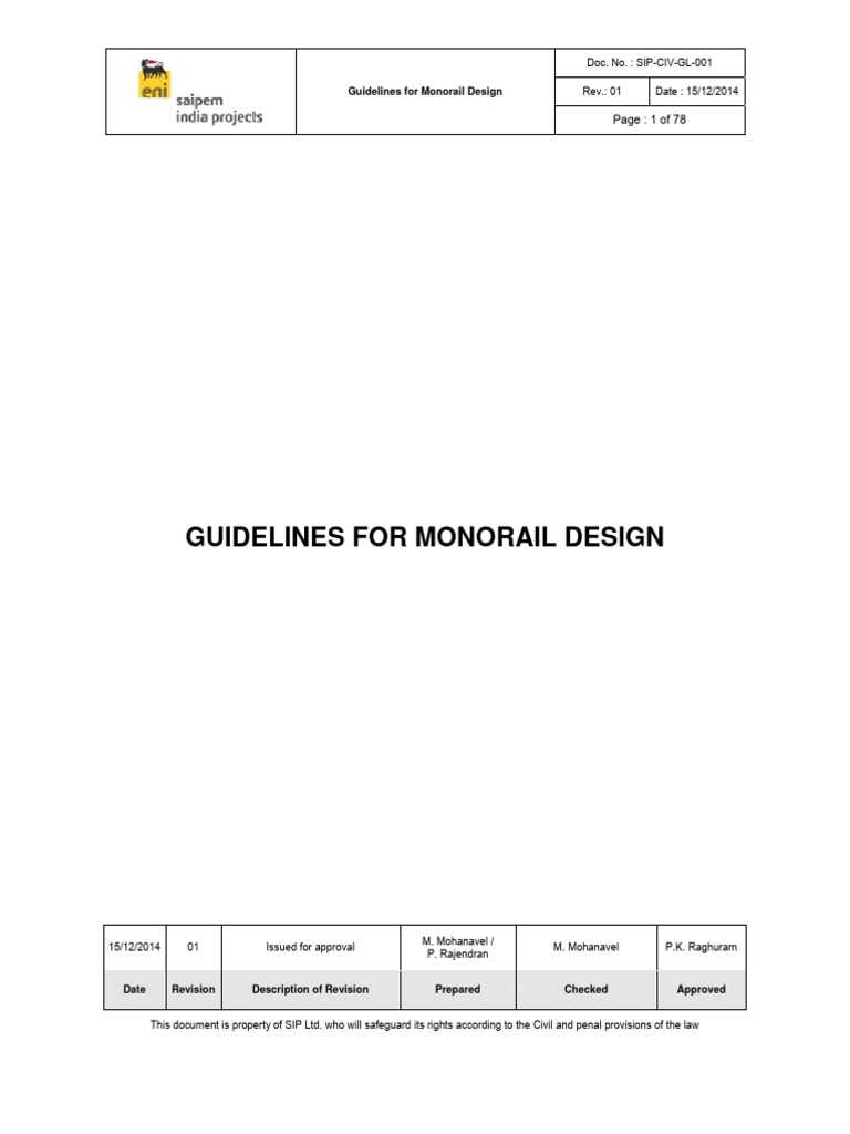 Guidelines For Monorail Design | PDF | Buckling | Bending