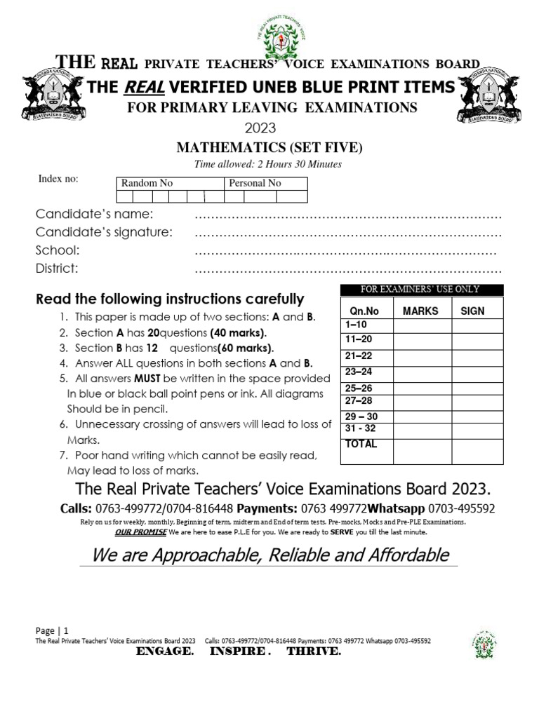 MTC Real Ple - 5 - 2023 . | PDF | Mathematics