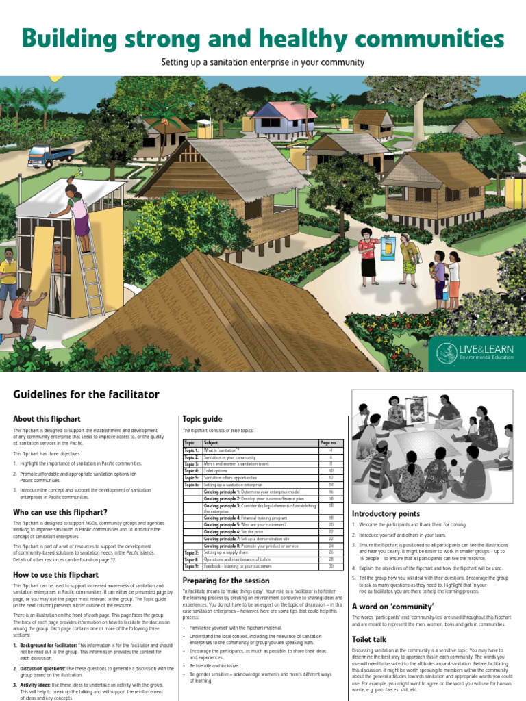 Building Strong Healthy Communities Flipchart | PDF | Sanitation | Hygiene