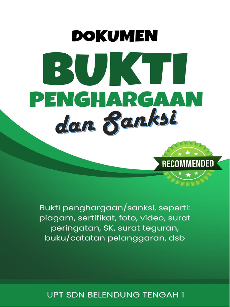 Bukti Penghargaan Dan Sanksi | PDF