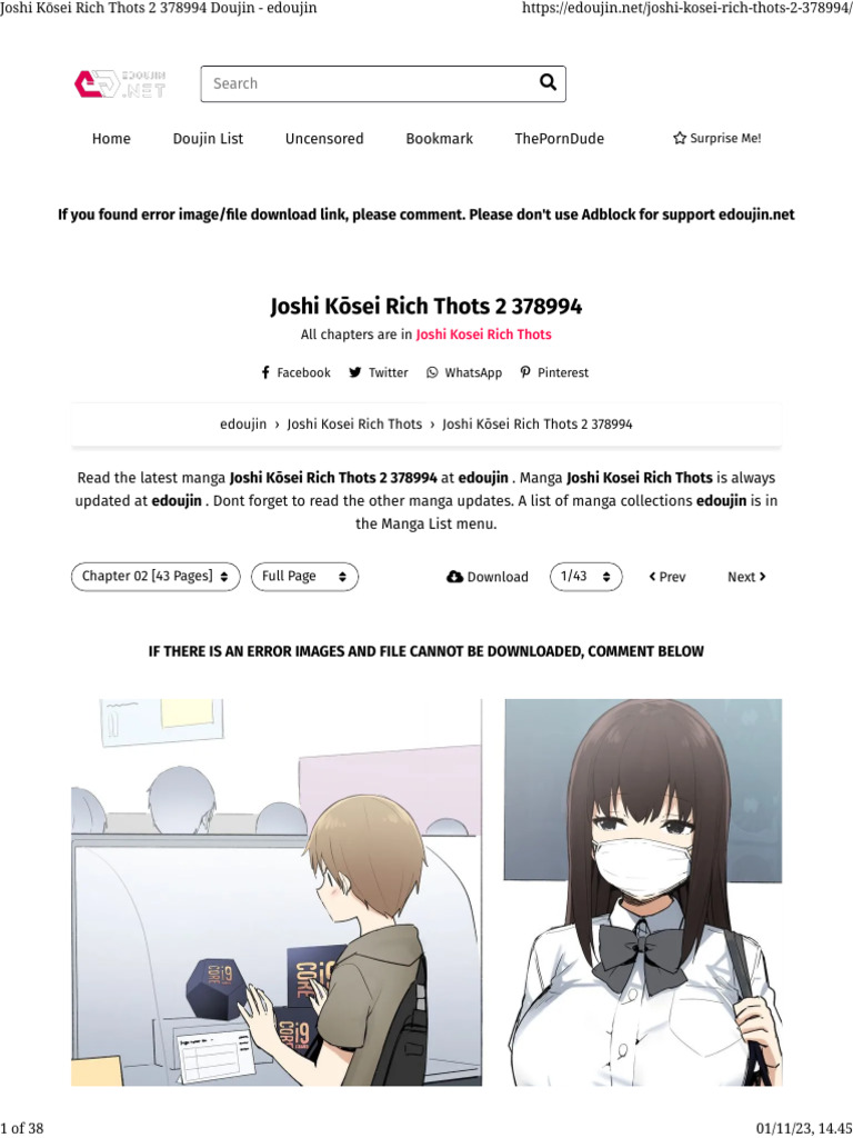Joshi Kōsei Rich Thots 2 378994 Doujin - Edoujin | PDF | Internet | Mass Media