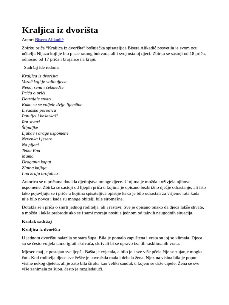 Kraljica Iz Dvorista | PDF