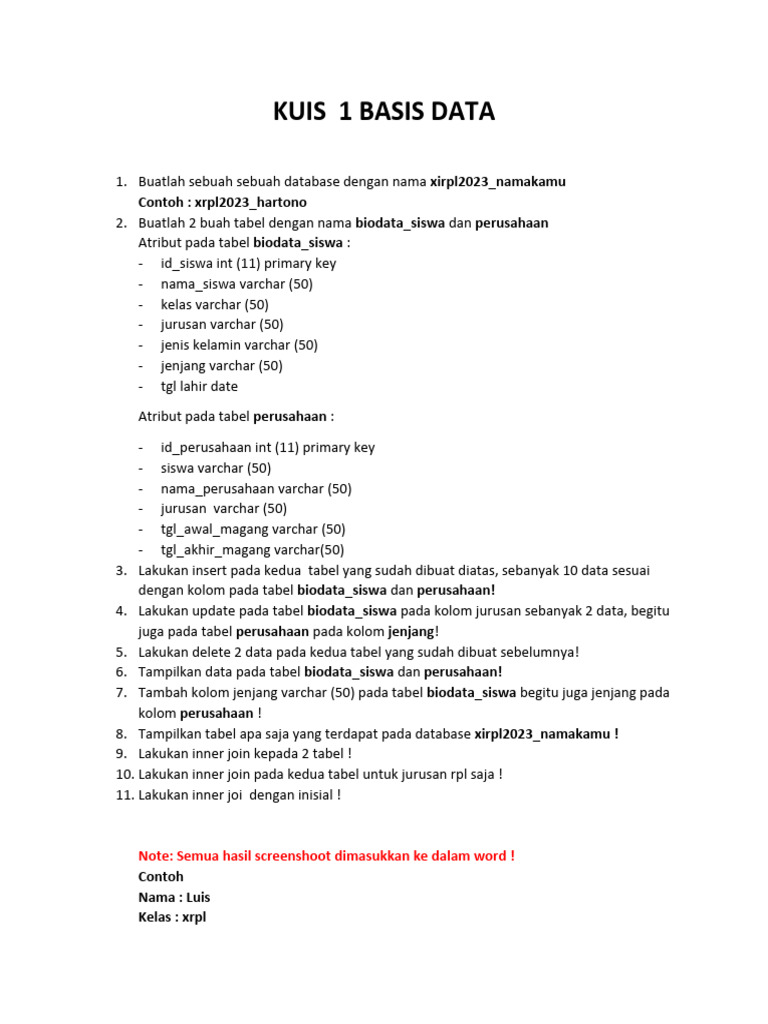 Praktikum 2 Basis Data | PDF