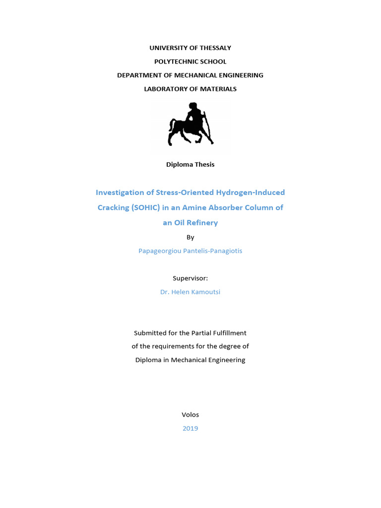 Investigation of Stress-Oriented Hydrogen-Induced Cracking (SOHIC) in ...