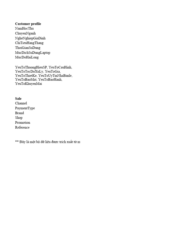Laptop Data Set | PDF