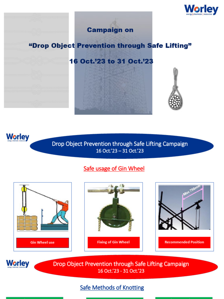 Drop Object Prevention Through Safe Lifting Campaign | PDF