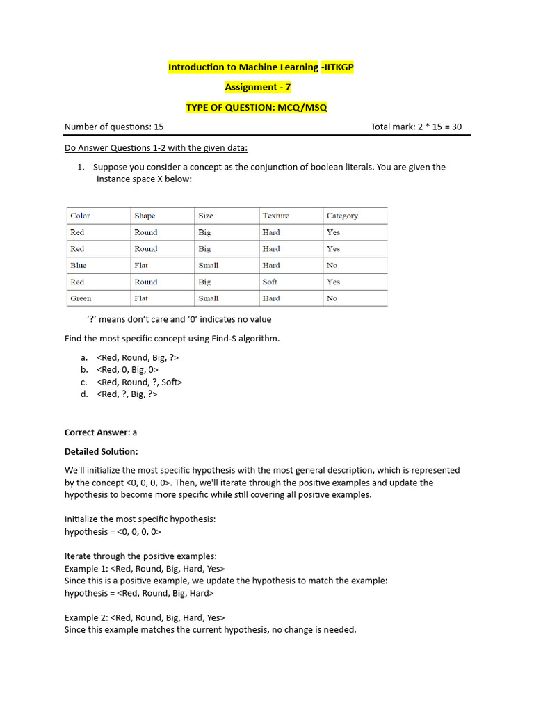 Iml Iitkgp Assignment 7 Solution Pdf Numbers Algorithms And 
