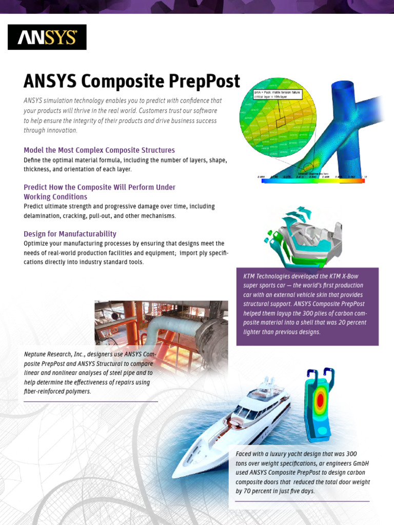 ANSYS Composite PrepPost Brochure PDF | PDF | Composite Material ...