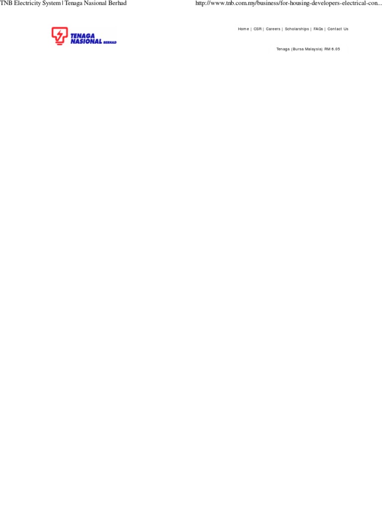 TNB Electricity System - Tenaga Nasional Berhad | PDF | Electric Power ...