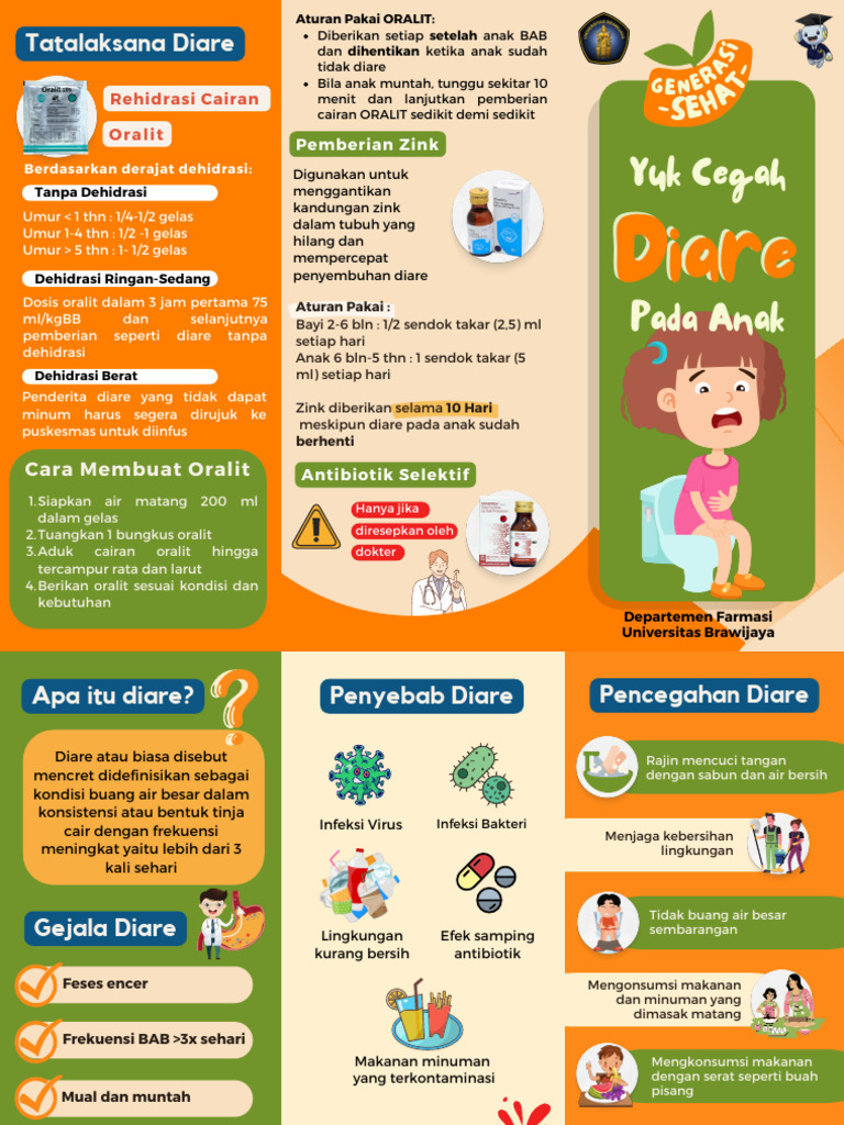 Leaflet Yuk Cegah Diare Anak | PDF