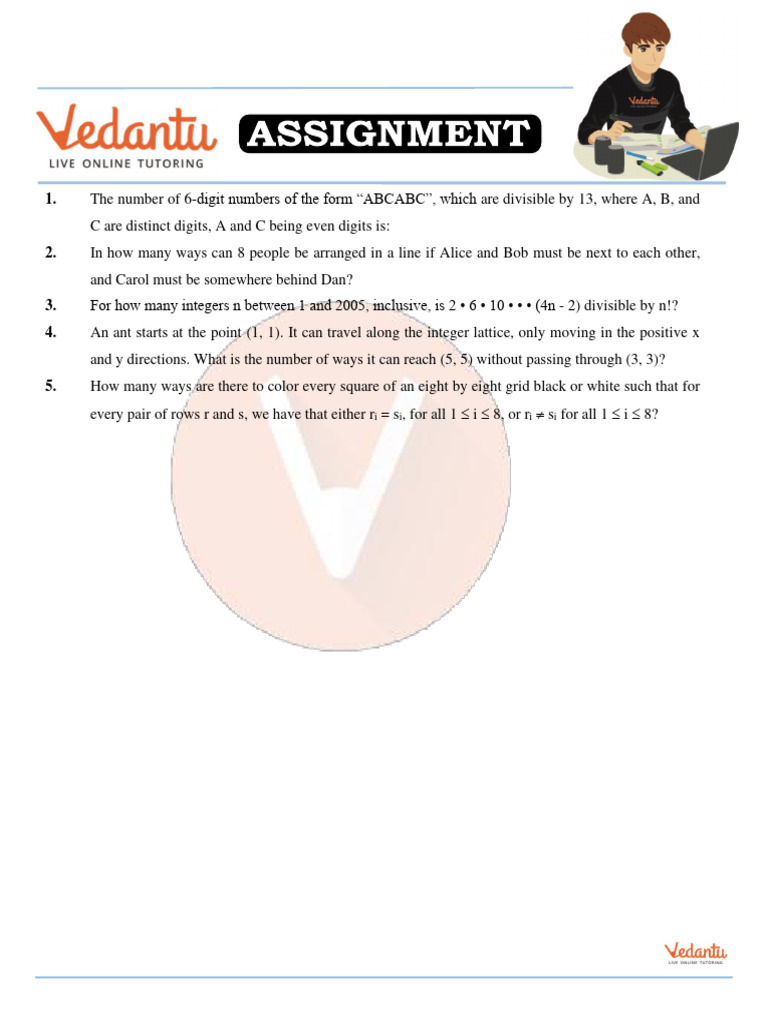 Combinatorics 2 Marker Assignment Pdf Mathematics Discrete 