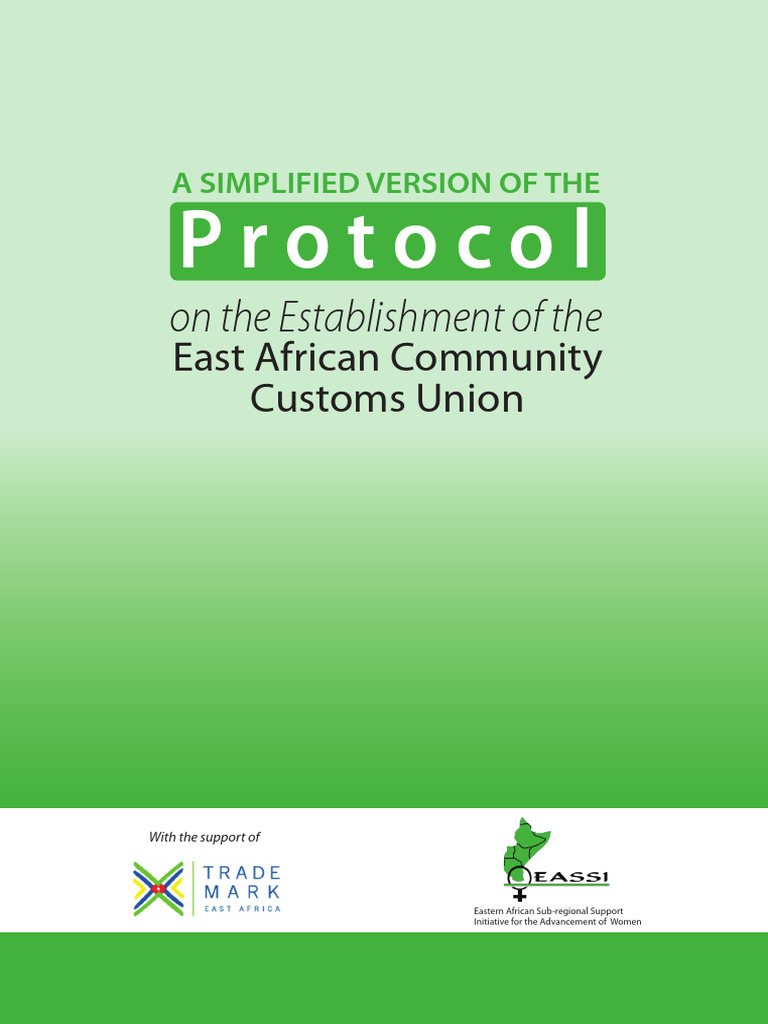 Simplified Version of EAC Customs Union Protocol | PDF | Dumping ...