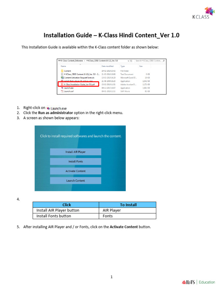 K-Class Installation Guide | PDF | Icon (Computing) | Operating System ...