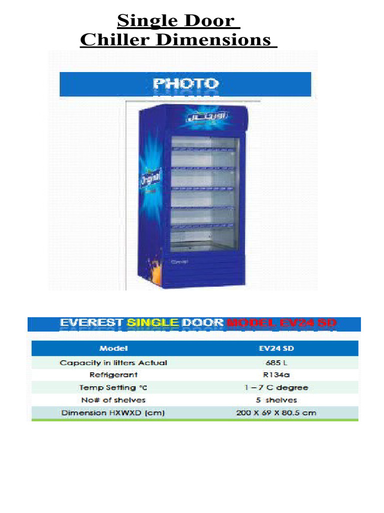 Singl Door Chiller Planogram | PDF | Food Ingredients | Vegan Cuisine