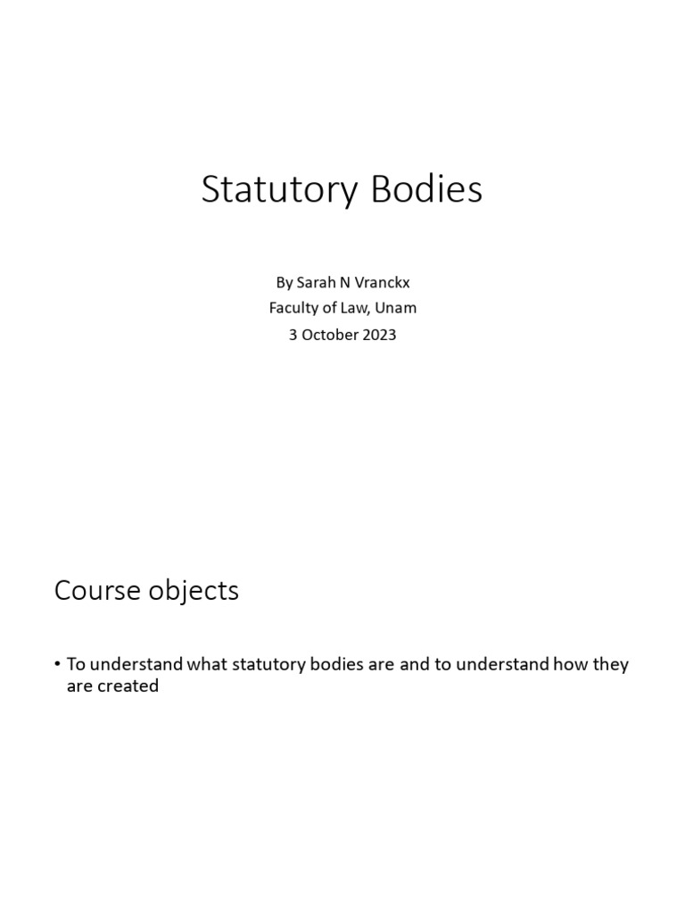 Statutory Bodies | PDF | Governance | Conflict Of Interest