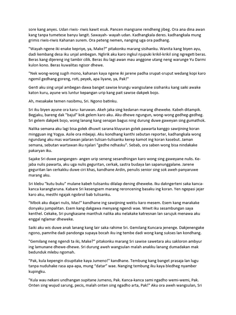 Sore Kang Anyes | PDF