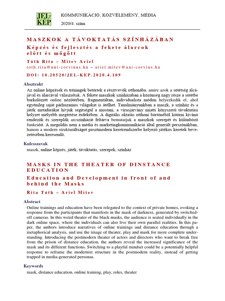 JelKep - 2020 - 4 - Toth - Rita - Mitev - Ariel Képzés És Fejlesztés A ...