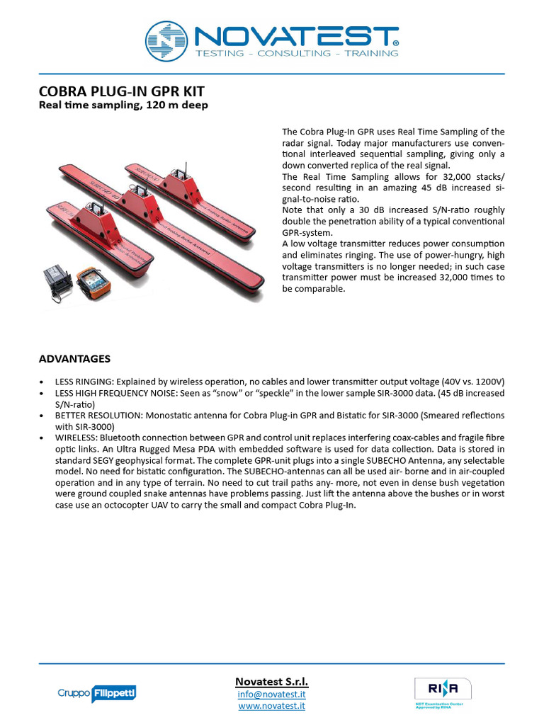 15 Cobra Plug in GPR Kit 1 | PDF | Transmitter | Geotechnical Engineering