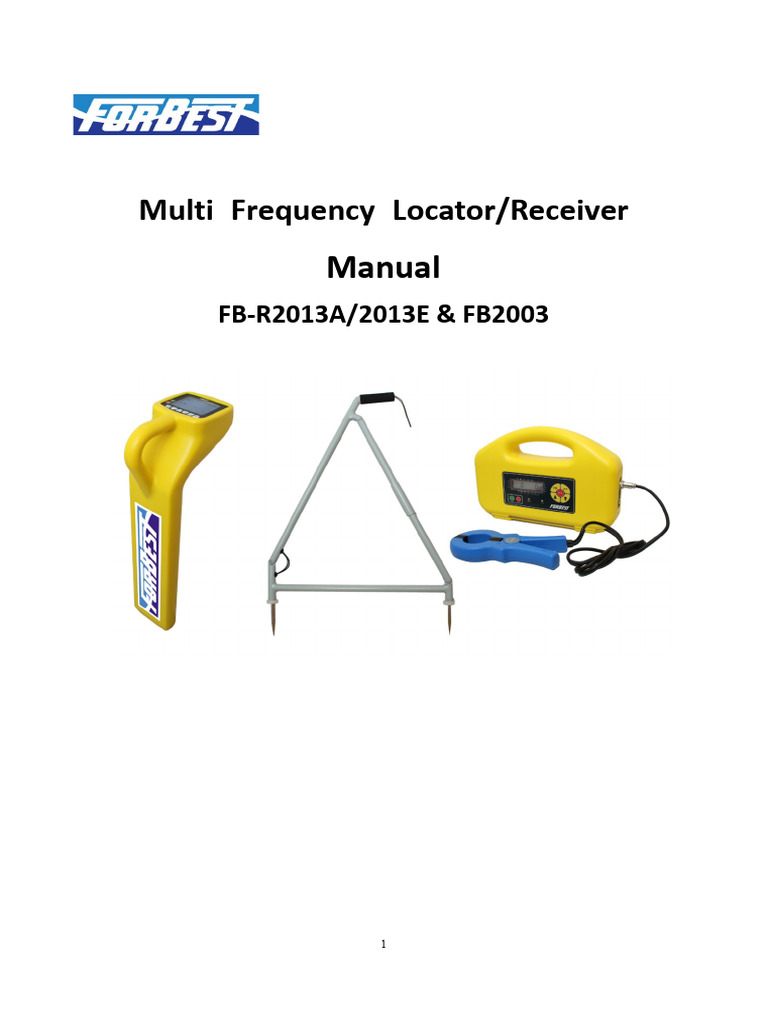Multi Frequency Locator/Receiver: Manual | PDF | Battery Charger ...