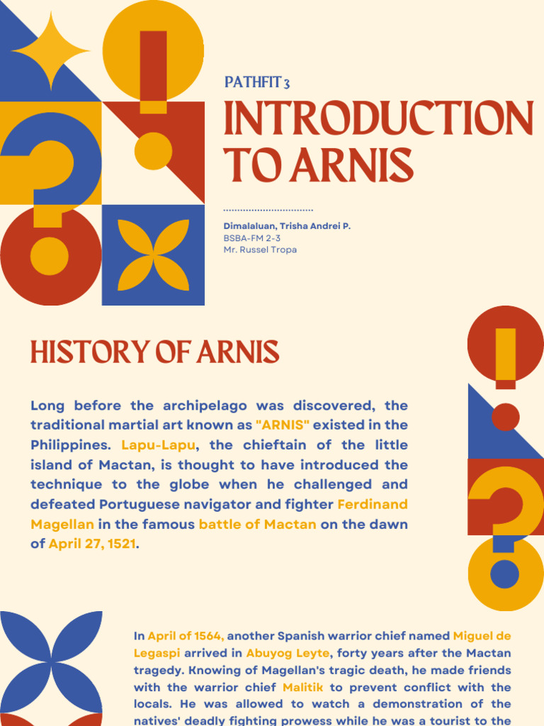 Dimalaluan - Brief History of Arnis | PDF | Combat Sports | Philippines