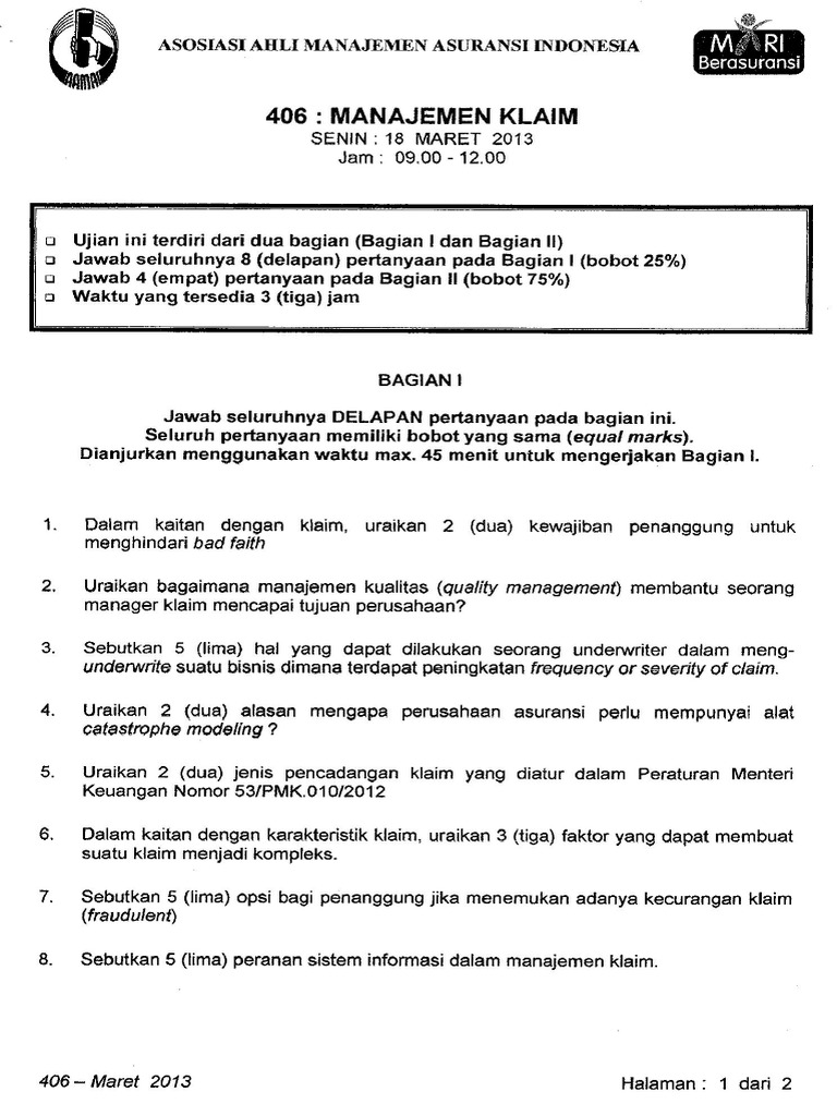 Soal 406 | PDF