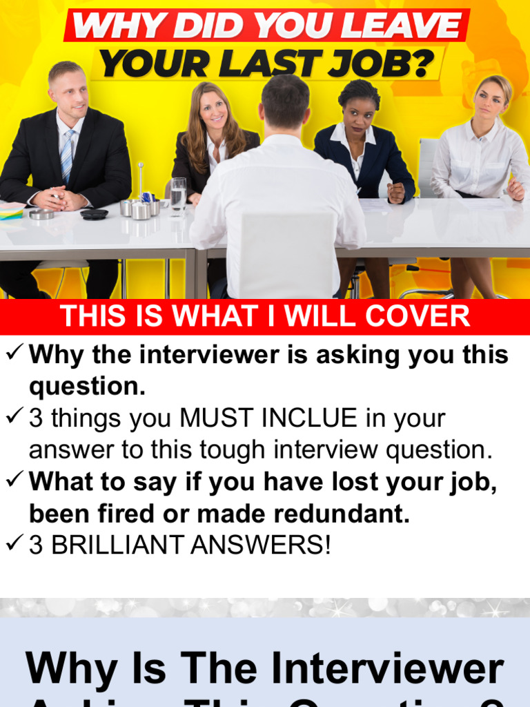 Why Did You Leave Your Last Job Tracked Pdf Layoff Business