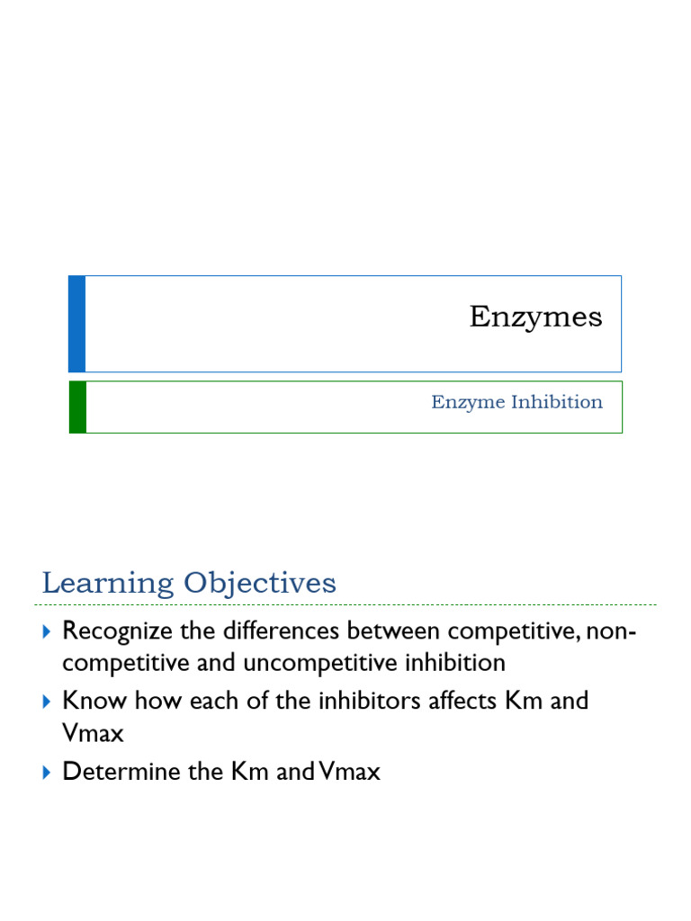 Enzyme Inhibition | PDF | Enzyme Inhibitor | Enzyme